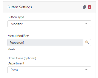 TCC Menu Layout - Adding or Editing Menu buttons