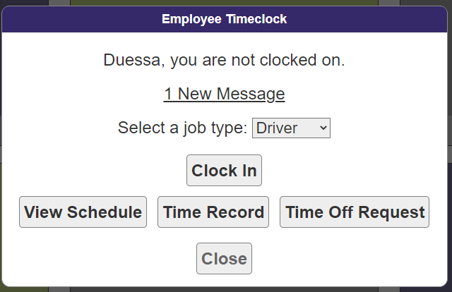 TV - Timeclock Functions: Clock In / Out / Breaks / Review Timeclock ...